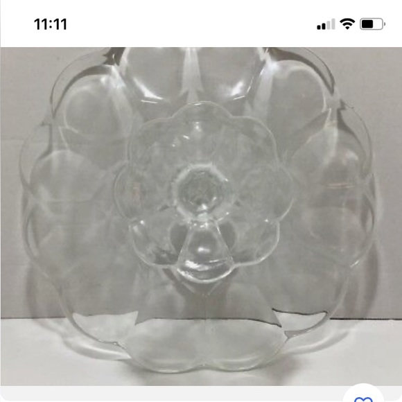 Dining | Vintage Gyroscope Pattern Crystal Cake Pedestal | Poshmark